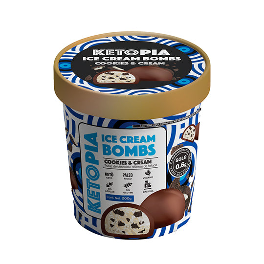 Ice Cream Bombs Cookies and Cream, Ketopia 200 g – Kenko Foods