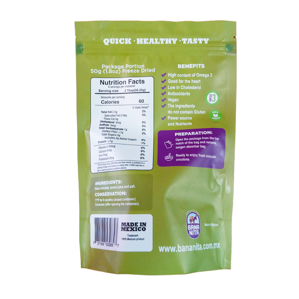 Avocado Croutons, Bananita 50 g – Kenko Foods