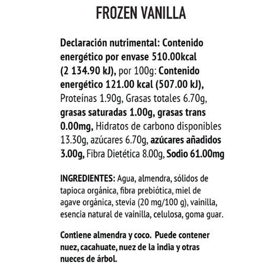 Helado Vanilla Vegano, Frozen Boutique 370 ml – Kenko Foods